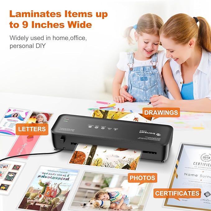 Bonsaii Laminator, 9 Inch Thermal Laminator Machine with Never Jam Tec